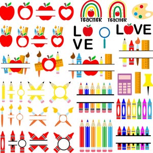 Teacher Appreciation Clipart Set - Fun and Colorful School-themed Svgs ...