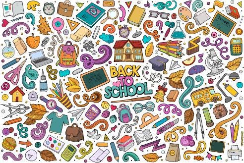Colorful Back to School Clipart Set - Fun and Educational Svgs ...