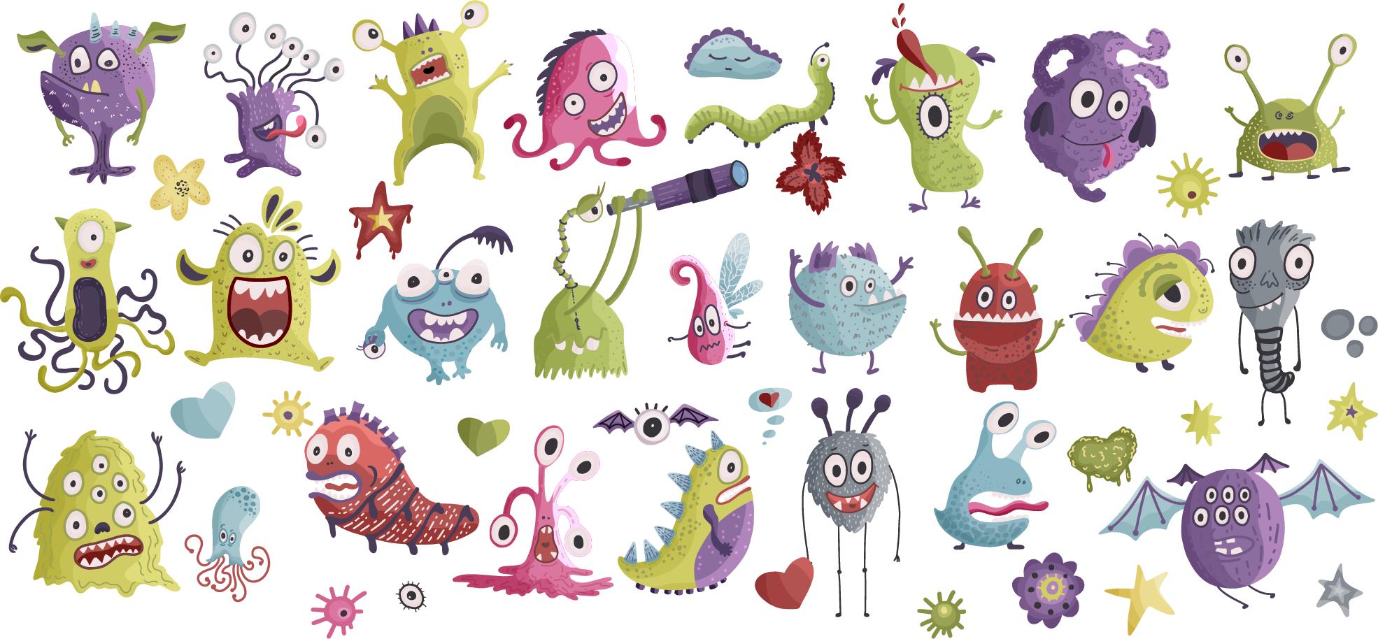 Monster Clipart Set - Fun and Quirky Monster Svgs - Instant Download - Etsy