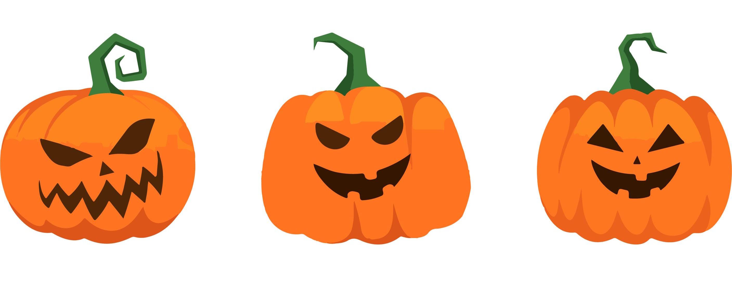 Jack-o’-lantern Clipart Set - Spooky & Fun Pumpkin Faces - Instant ...