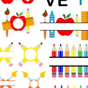Teacher Appreciation Clipart Set - Fun and Colorful School-themed Svgs ...