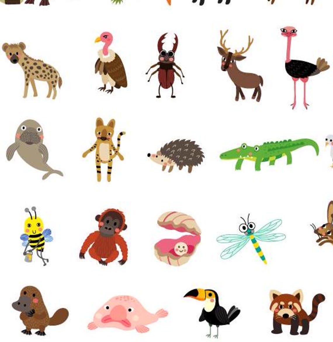 Animal Clip Art Set - Etsy