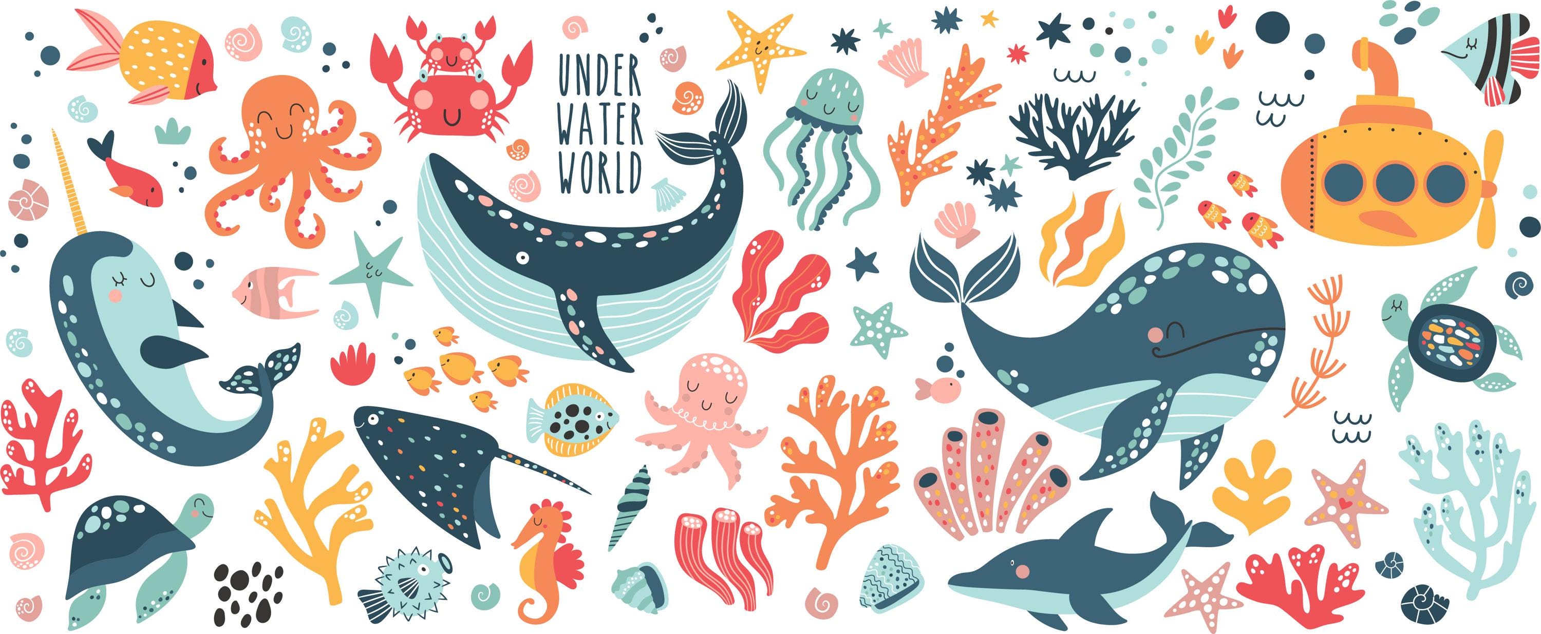 Underwater World Clipart Set - Fun and Whimsical Sea-themed Svgs ...