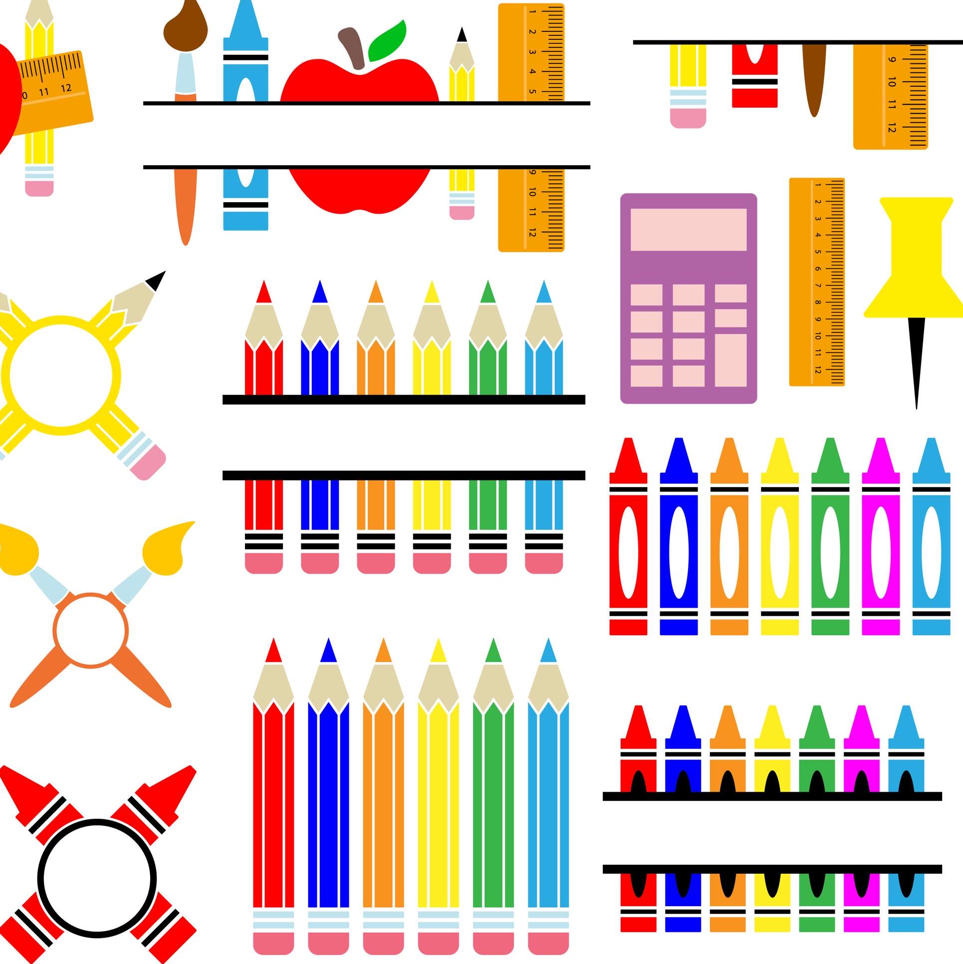 Teacher Appreciation Clipart Set - Fun and Colorful School-themed Svgs ...