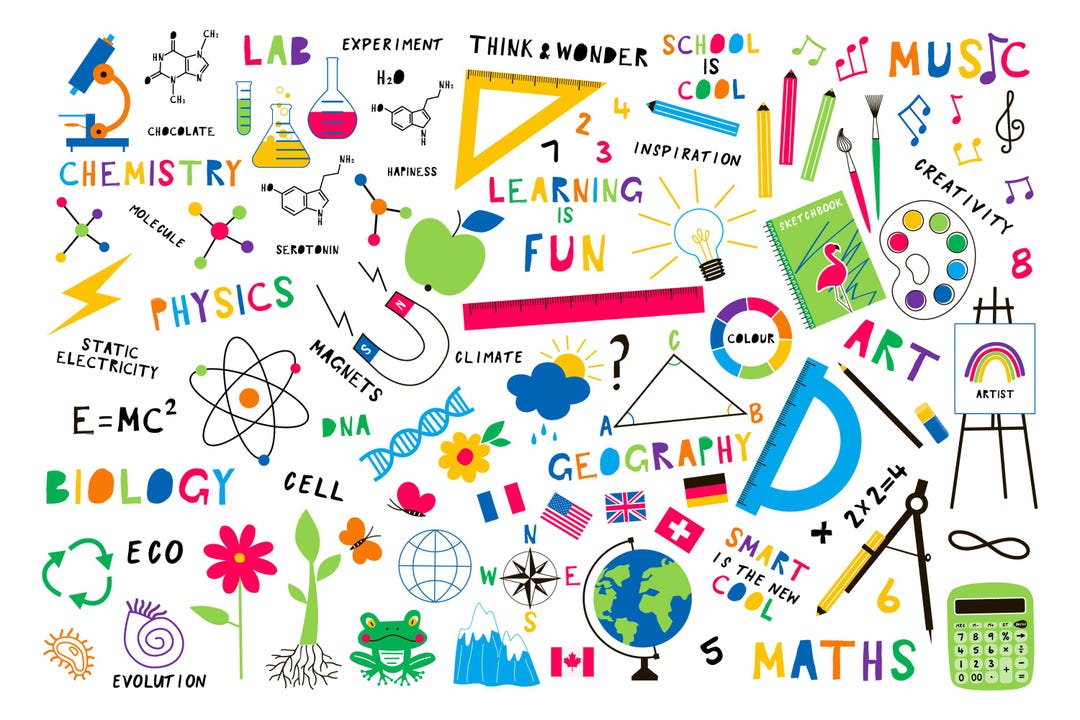 STEM School Clipart Set - Fun and Educational Svgs - Instant Download ...