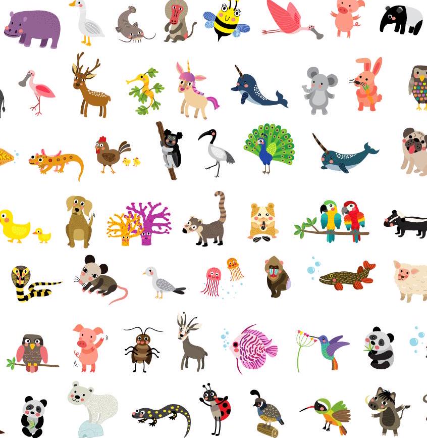 Animal Clip Art Set - Etsy