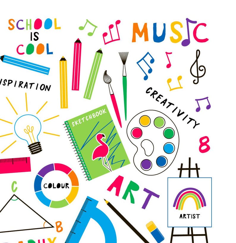 STEM School Clipart Set Fun and Educational Svgs Instant Download - Etsy