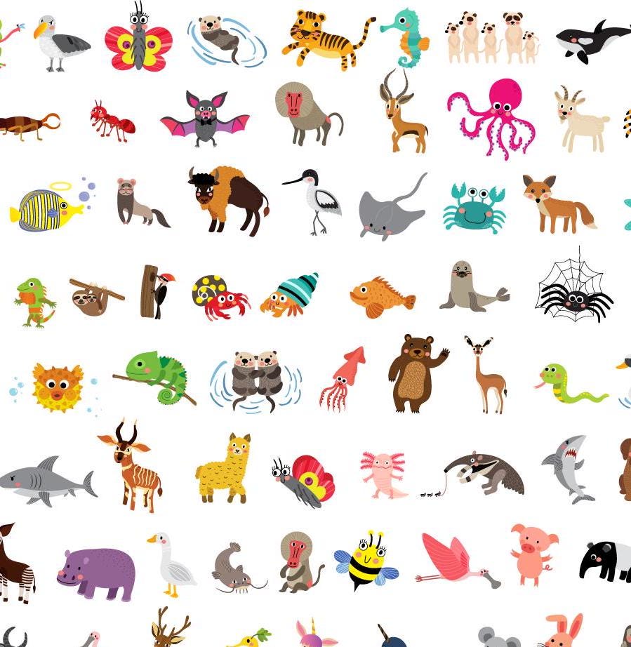 Animal Clip Art Set - Etsy