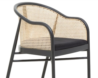 Black Rattan Chair | Etsy