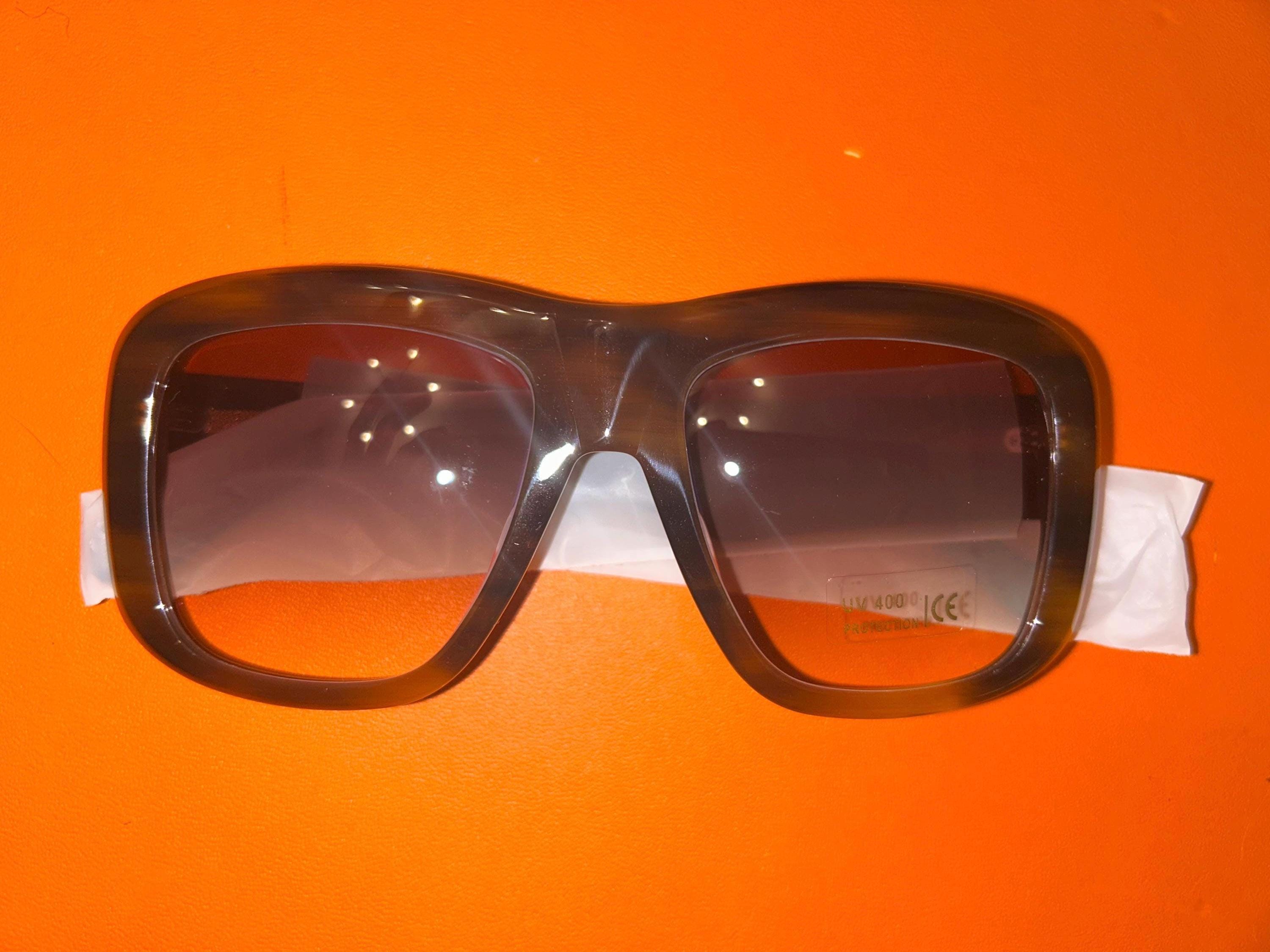 Oversized Retro Lensless Eye Glasses Large Funky Frame - Italian ...