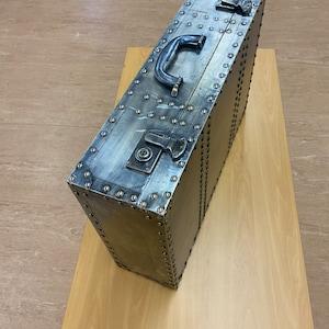 A Large Aluminium, Riveted Designed Suitcase - Etsy