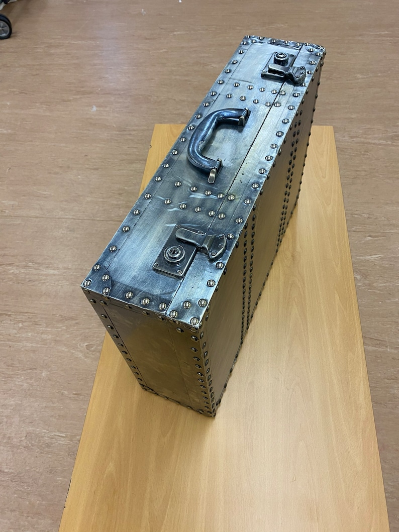 A Large Aluminium, Riveted Designed Suitcase - Etsy