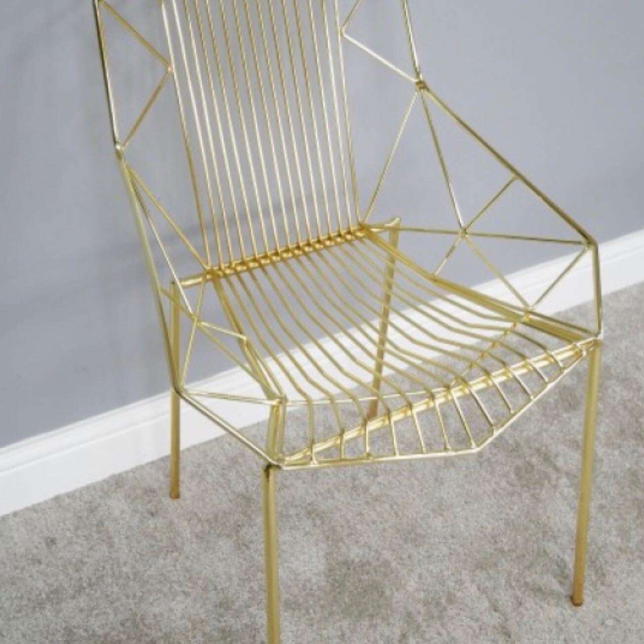 Metal Gold Chair Baxter Range - Etsy UK