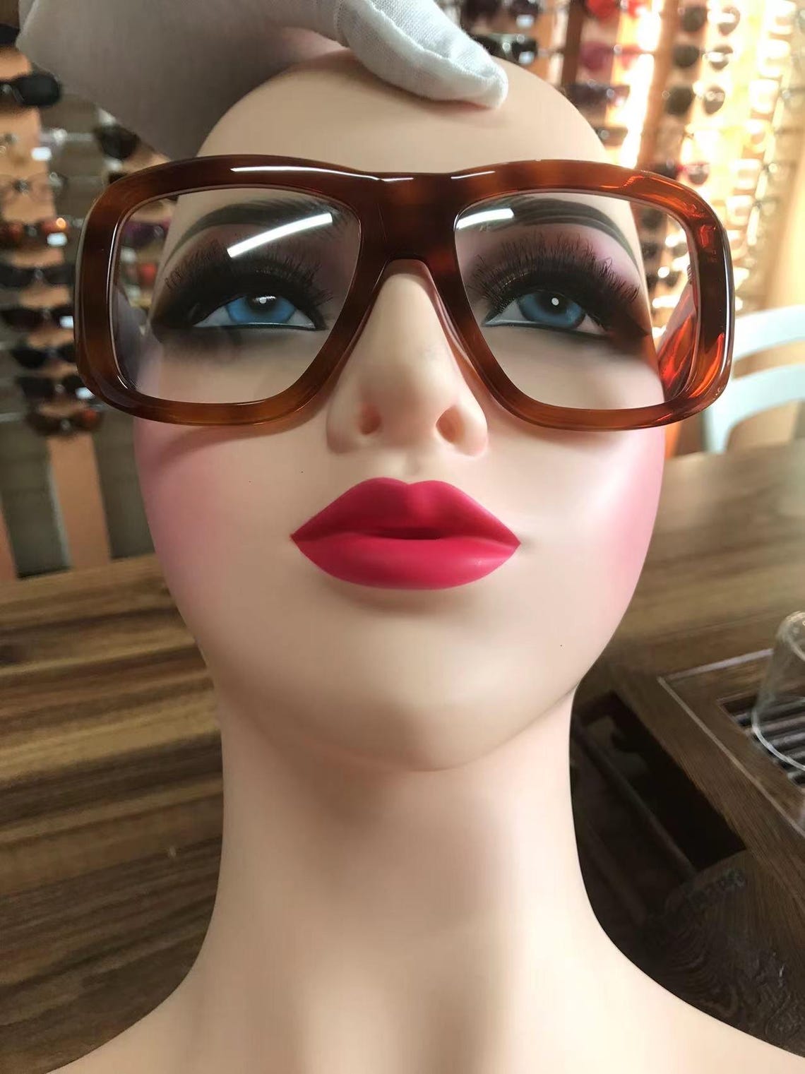 Oversized Retro Lensless Eye Glasses Large Funky Frame - Italian ...