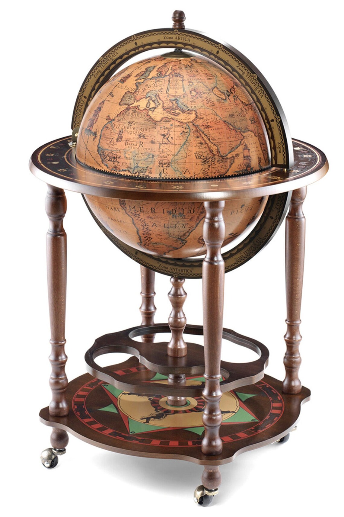 Classic Globe Cabinet Minosse on Wheels - Etsy