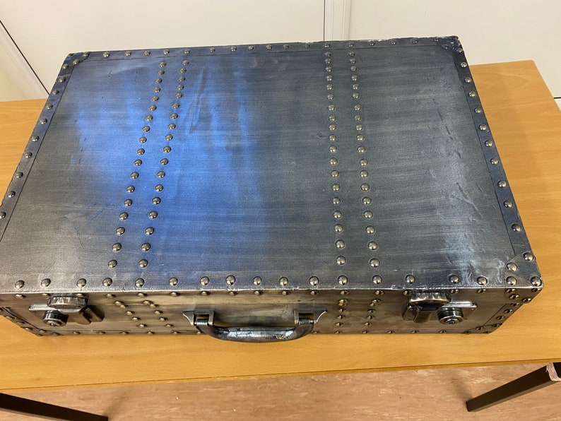 A Large Aluminium, Riveted Designed Suitcase - Etsy