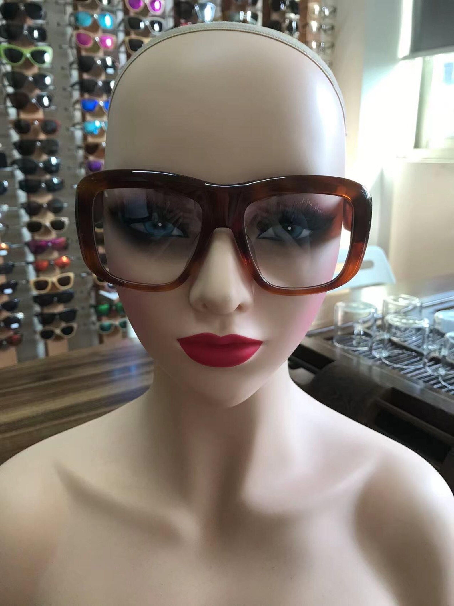 Oversized Retro Lensless Eye Glasses Large Funky Frame - Italian ...