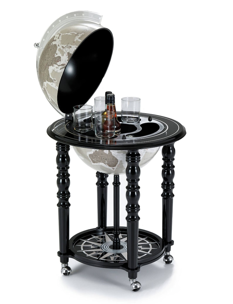 Limited Edition Floor Standing World Globe Bar- Black - Etsy