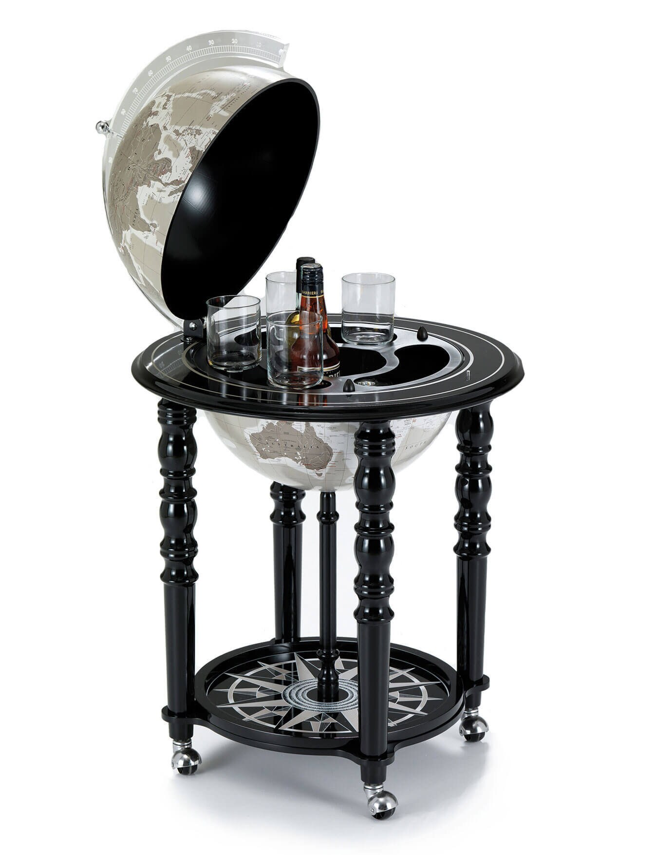 Limited Edition Floor Standing World Globe Bar- Black - Etsy