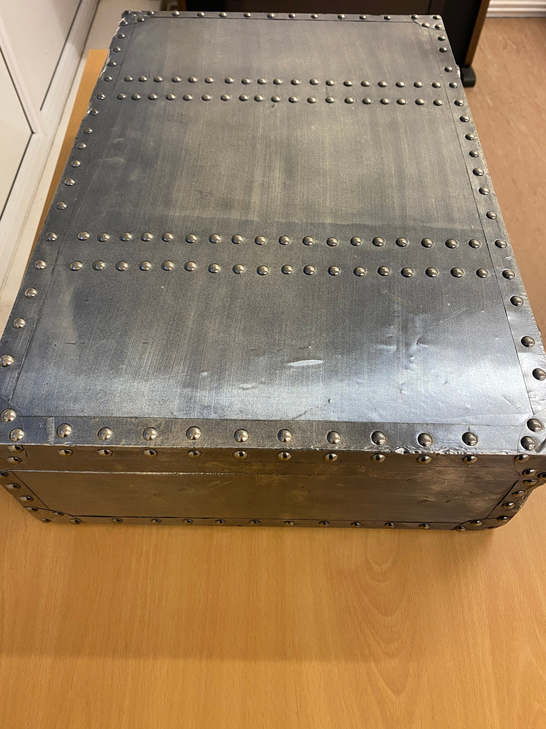 A Large Aluminium, Riveted Designed Suitcase - Etsy