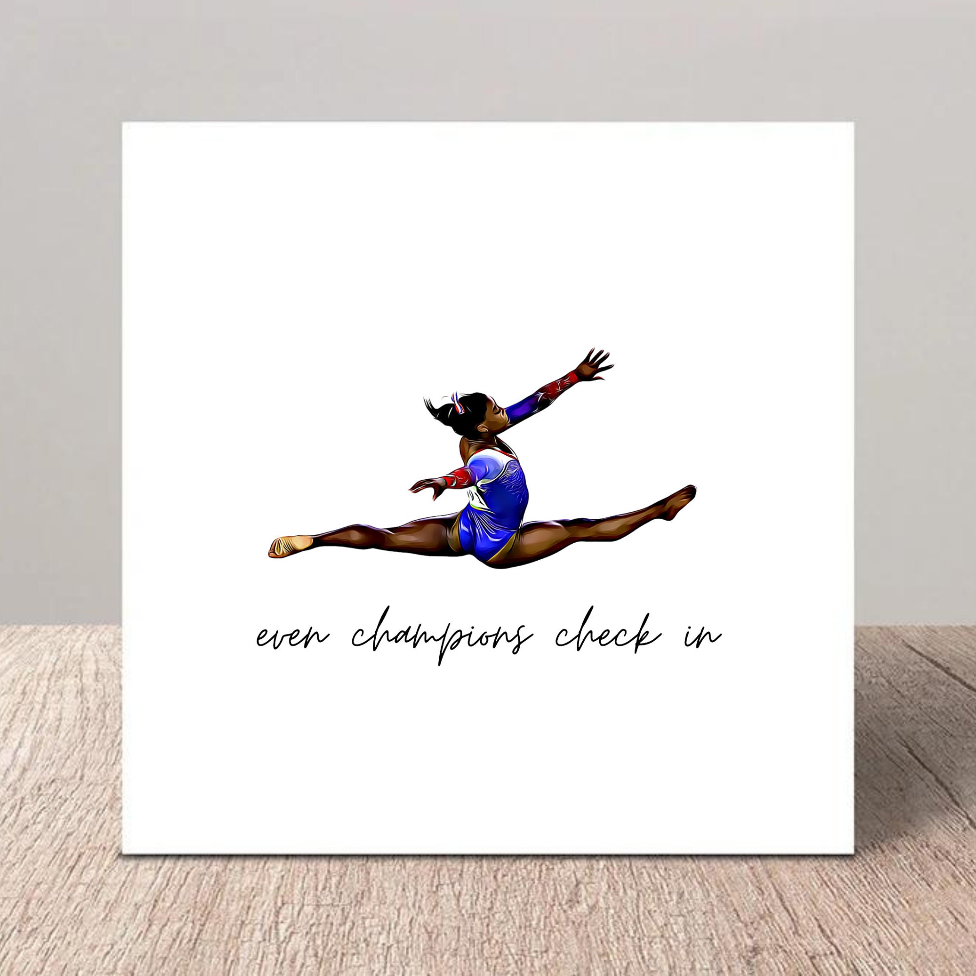 Champions Check in | Simone Biles | Printable Downloadable Card | Card ...