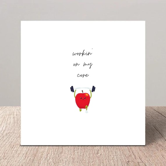 Workin’ on my core Digital Downloadable Greeting Card Occupational ...