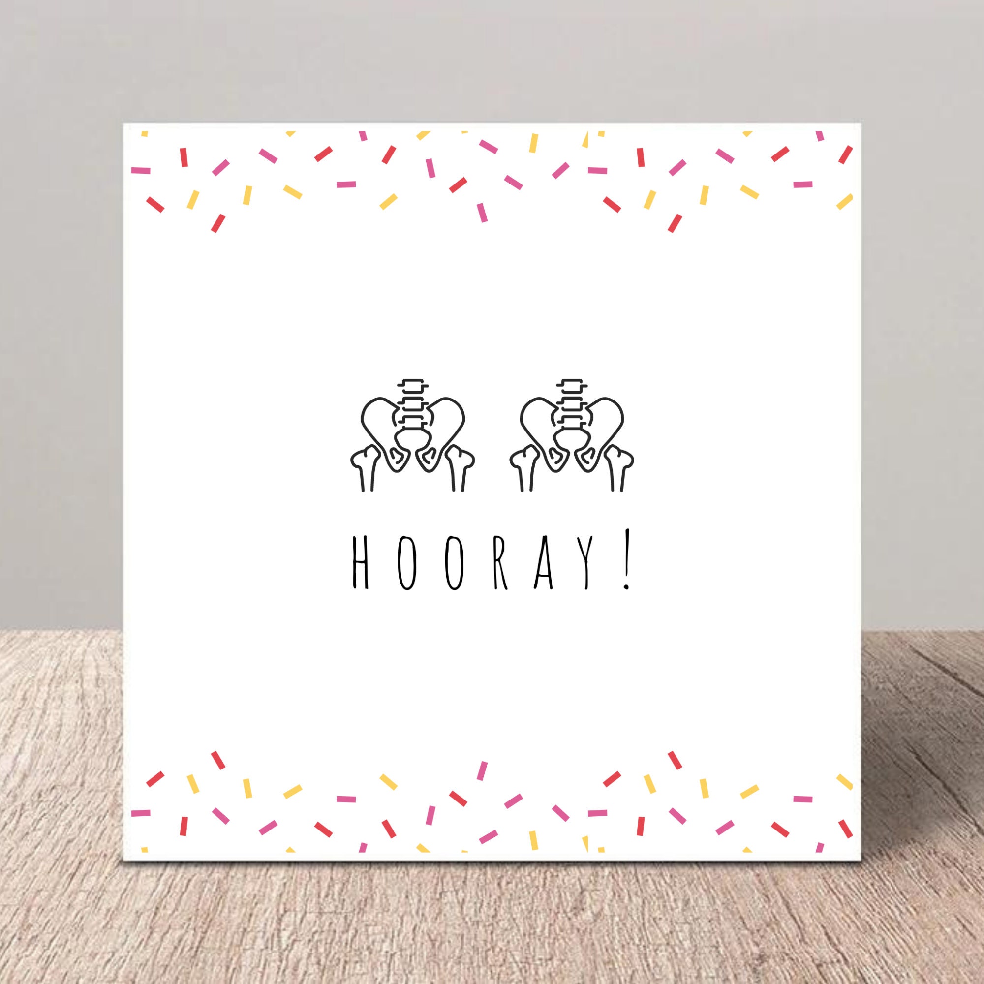 Hip Hip Hooray Congratulations Greeting Card | Downloadable Printable ...