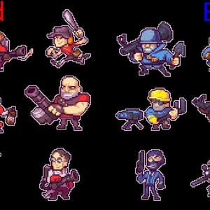 Team Fortress 2 Pixelart Stickers - Etsy