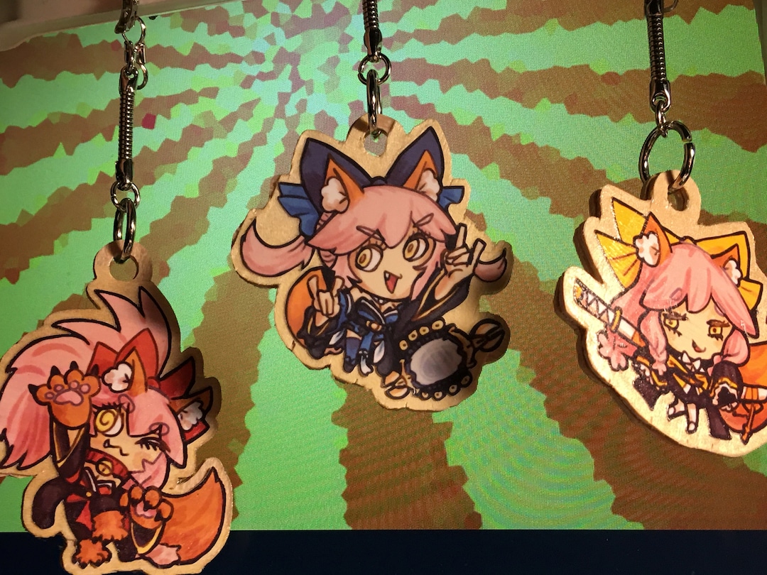 Fate Series Tamamo Wooden Keychains - Etsy