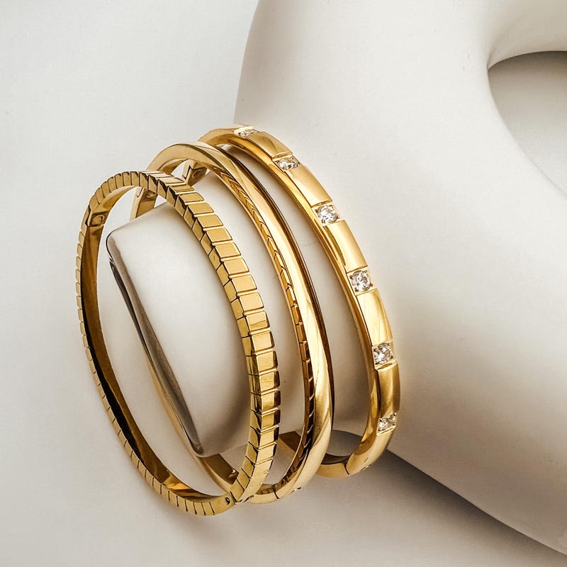 Gold Bangles - Etsy