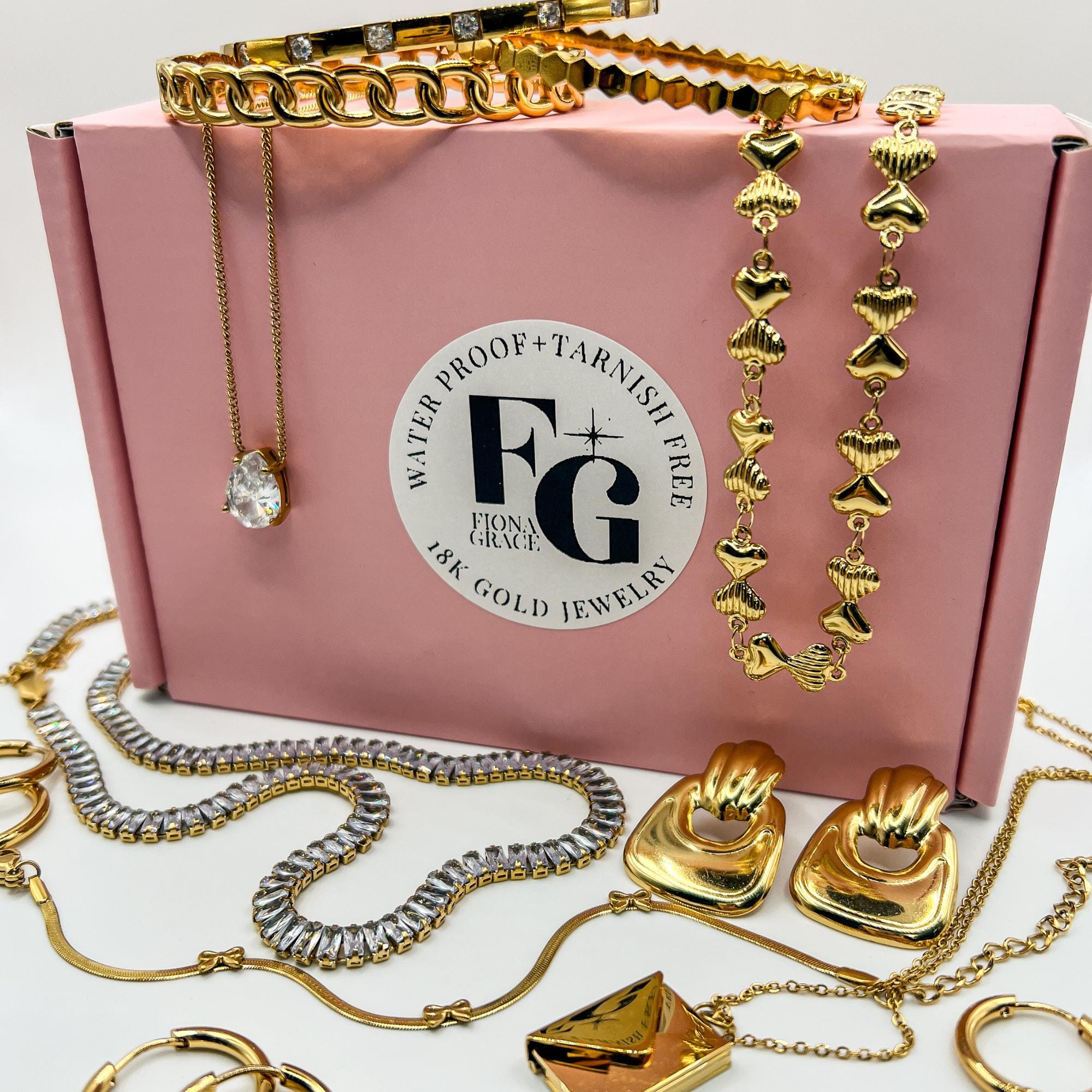 Mystery Jewelry Box by Fiona Grace, Surprise Hand Picked 18k Gold ...