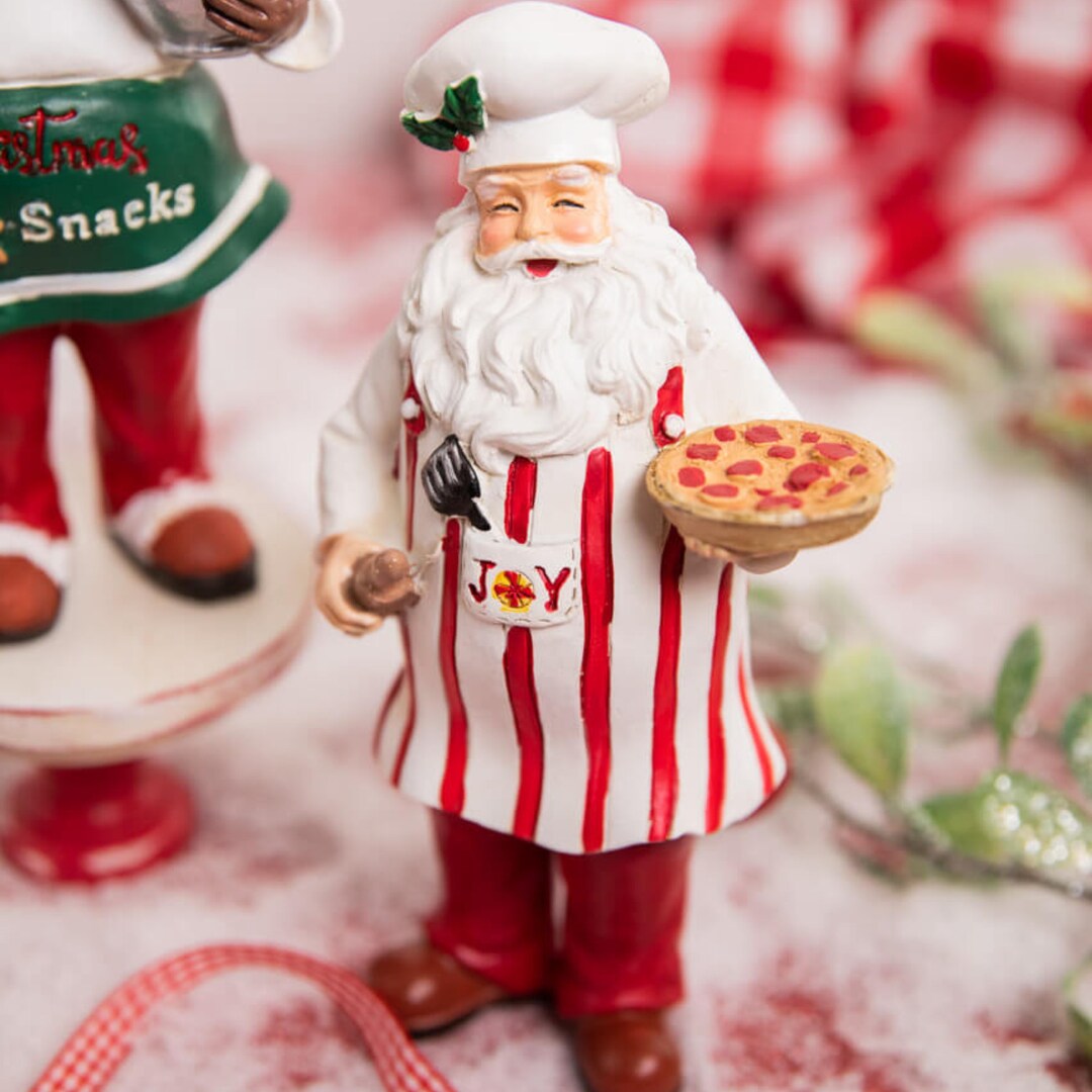 8 Resin Holiday Chef Santa RED - Etsy