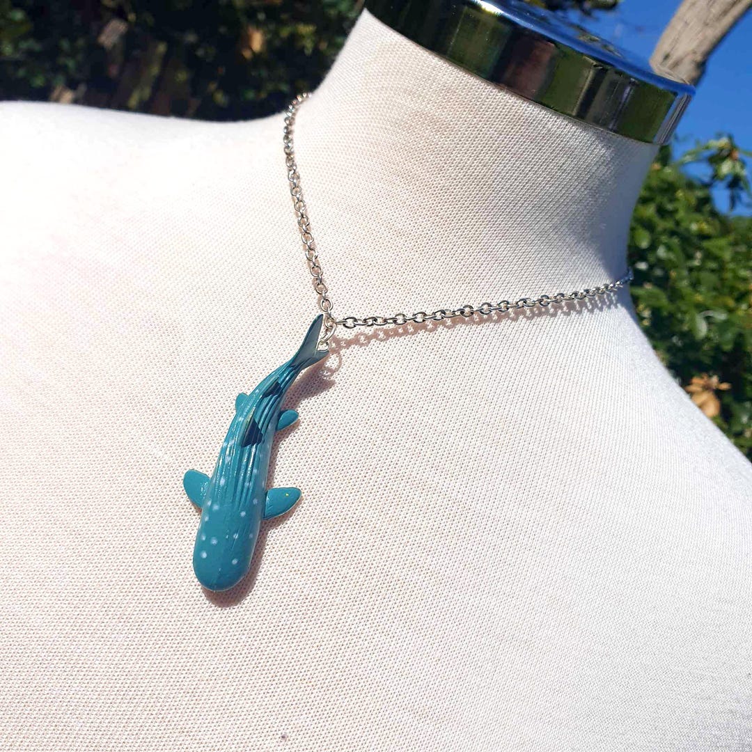Whale Shark Fish Upcycled Necklace, Upcycled Eco Friendly Reworked ...