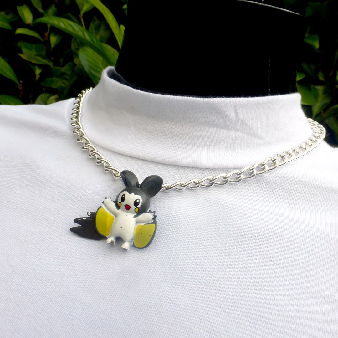 Emolga Pokemon Chain Choker Necklace, Upcycled Eco Friendly Reworked ...
