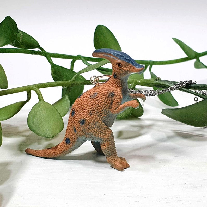 Parasaurolophus Parasaur Dinosaur Necklace, Upcycled Eco Friendly ...
