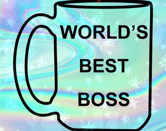 Worlds Best Boss Sticker - Etsy