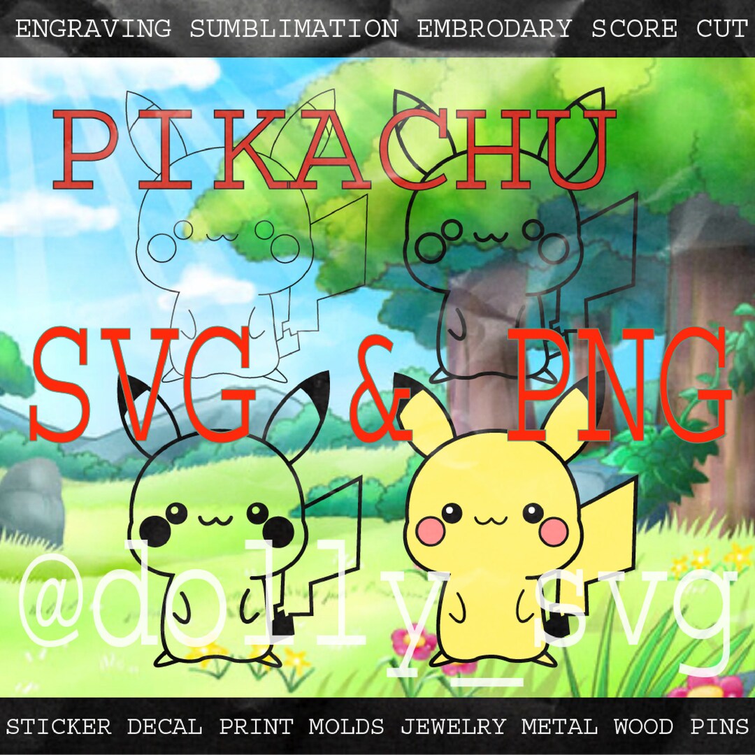 Pokémon SVG PNG Laser, Cricut, Plasma Silicone Mold Engraving ...