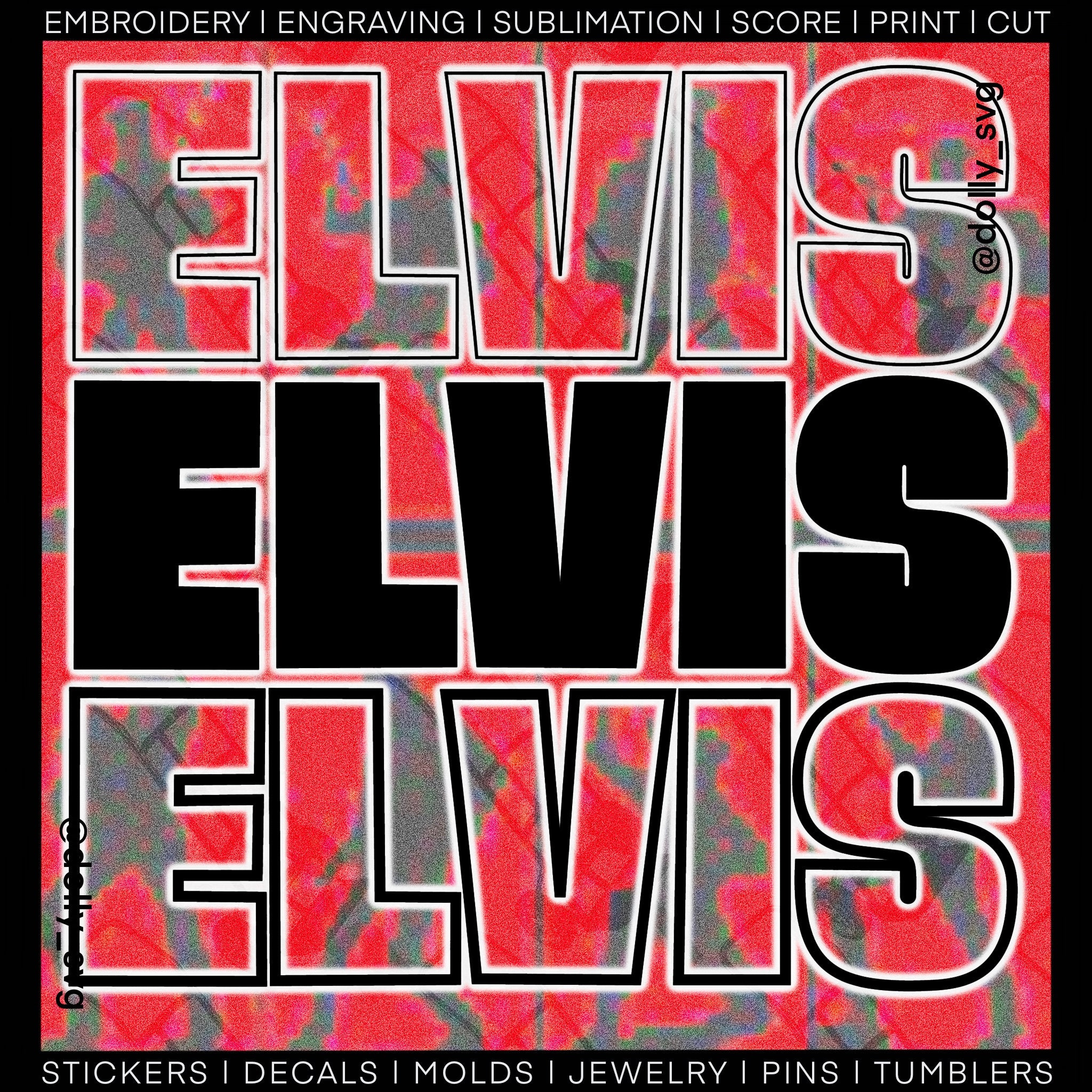 Elvis SVG PNG Laser, Cricut, Plasma Silicone Mold Engraving Embroidery ...
