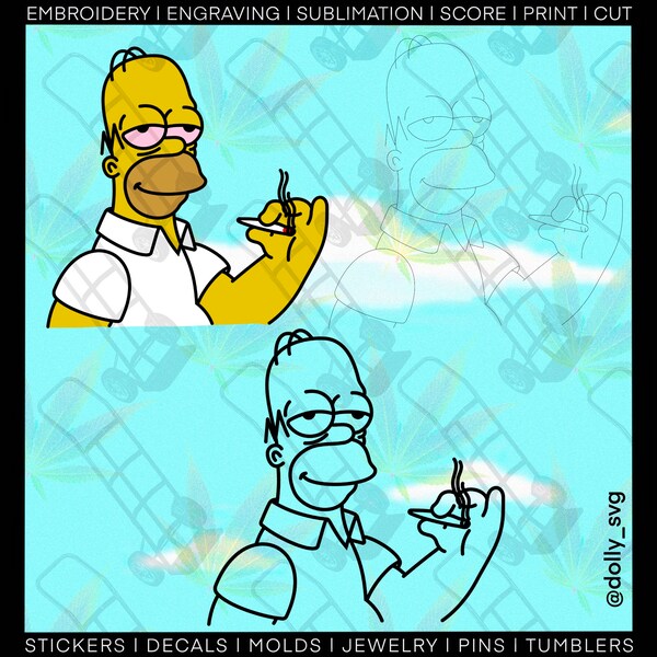 The Simpsons Weed - Etsy