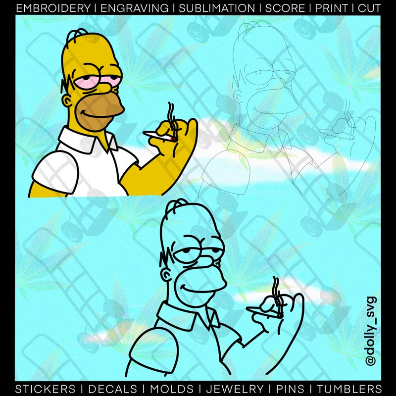 The Simpsons Weed - Etsy