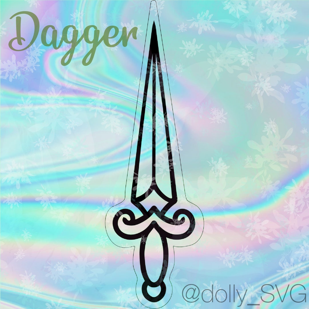 Dagger SVG PNG Laser, Cricut Ready Silicone Engraving Embroider ...
