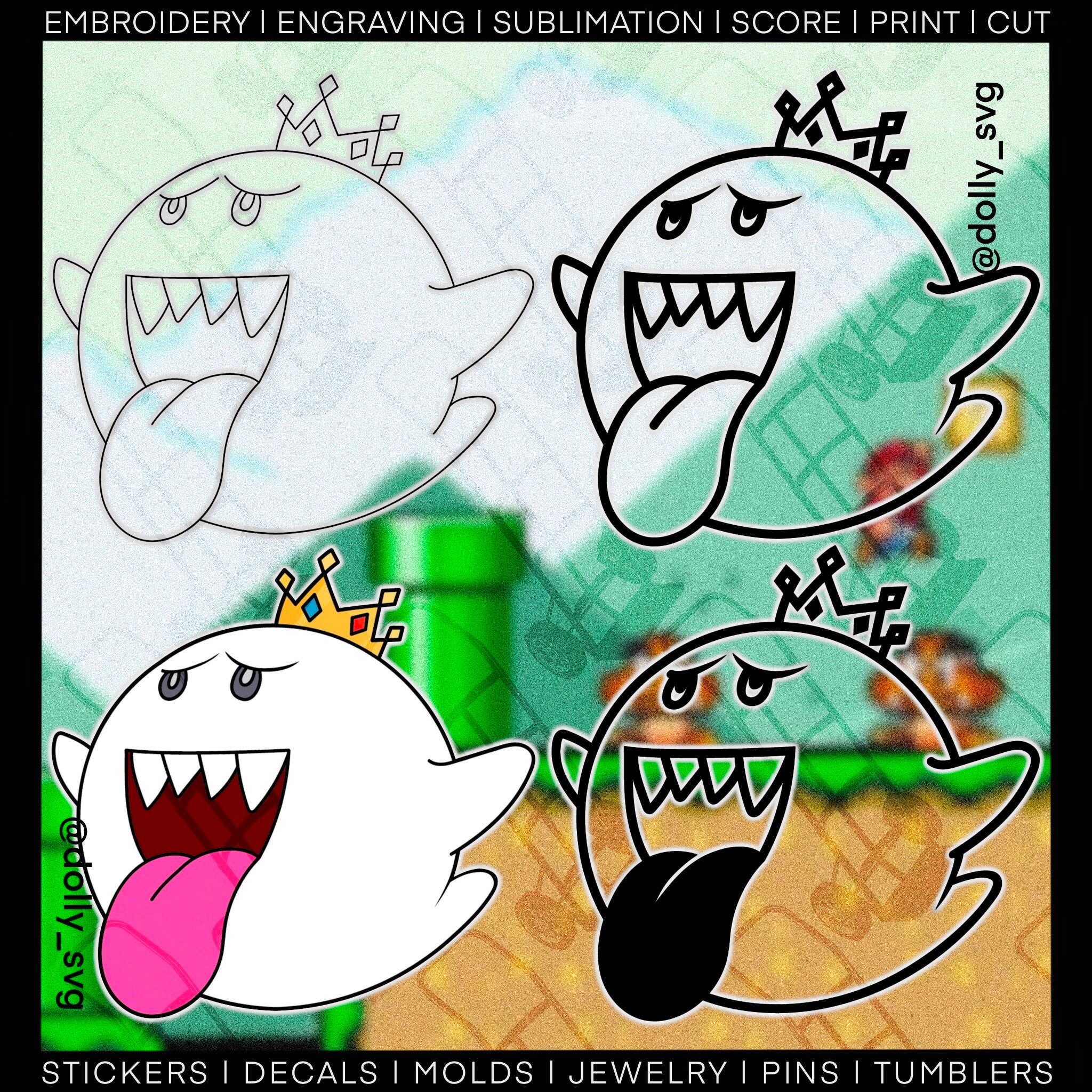 King Ghost SVG PNG Laser, Cricut, Plasma Silicone Mold Engraving ...
