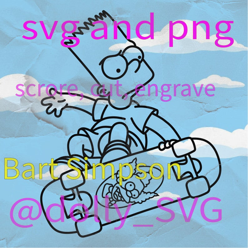 Bart SVG PNG Laser, Cricut, Plasma Silicone Mold Engraving Embroidery ...