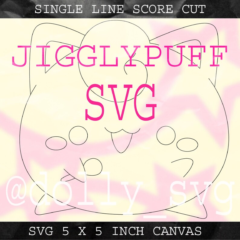 Jigglypuff SVG PNG Laser, Cricut, Plasma Silicone Mold Engraving ...