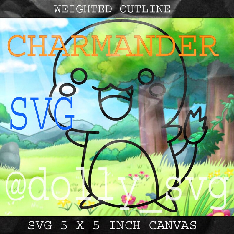 Charmander SVG PNG Laser, Cricut, Plasma Silicone Mold Engraving ...