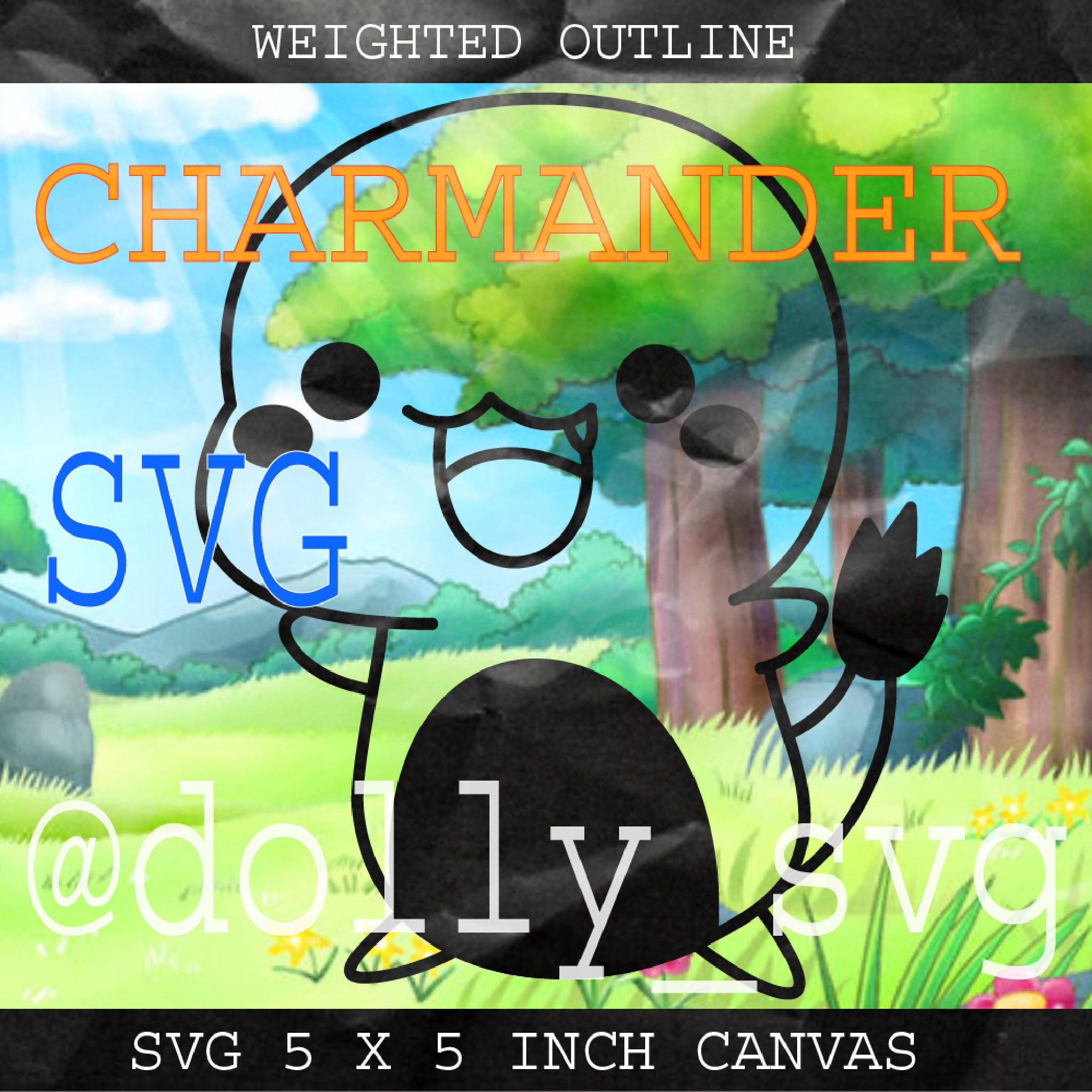 Charmander SVG PNG Laser, Cricut, Plasma Silicone Mold Engraving ...