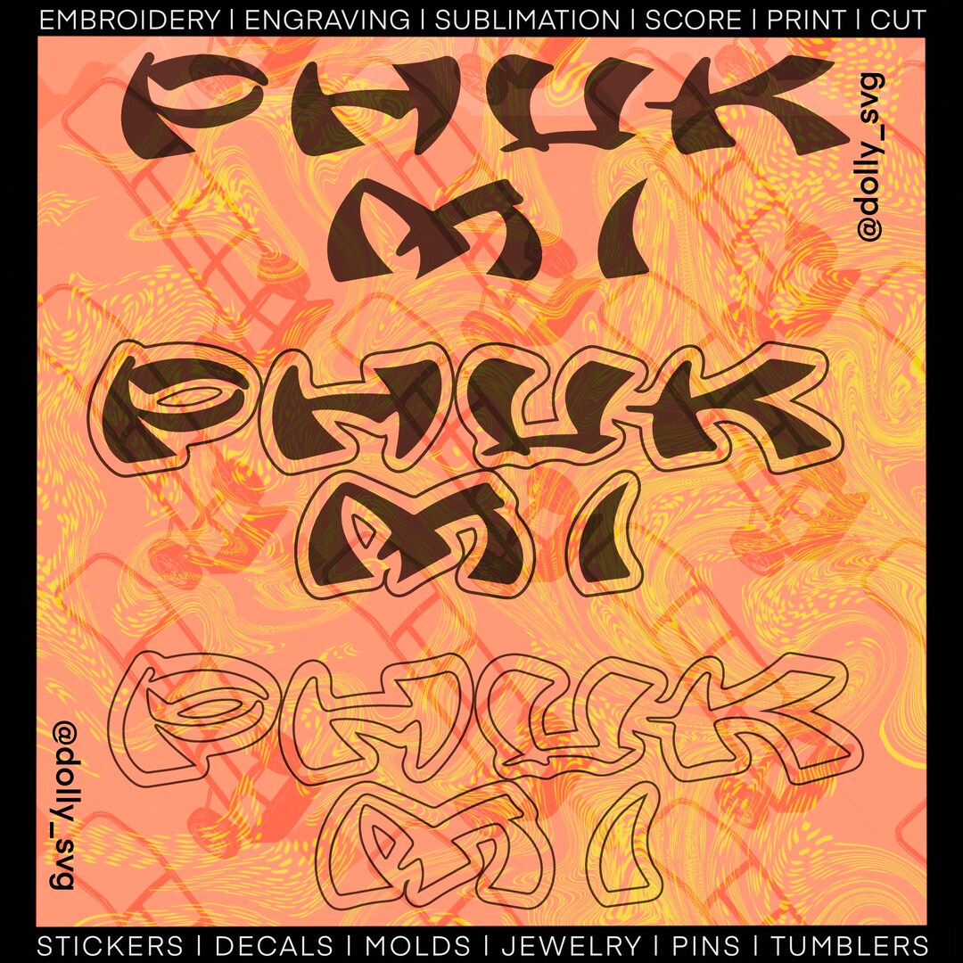 Phuk Mi SVG | PNG | Laser, Cricut, Plasma | Silicone Mold Engraving ...