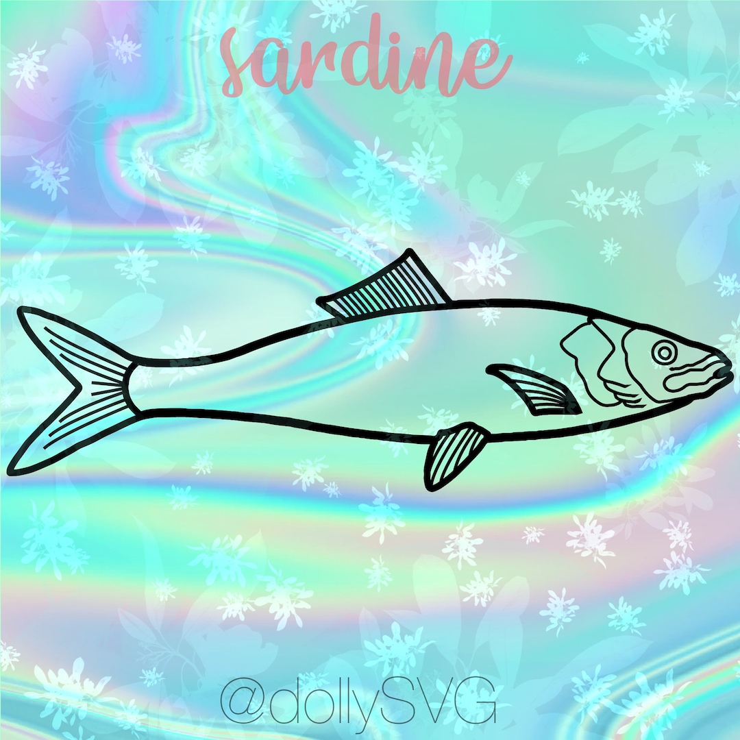 Sardine SVG/PNG | Laser Cricut | Scoring File, Silicone Engraving ...