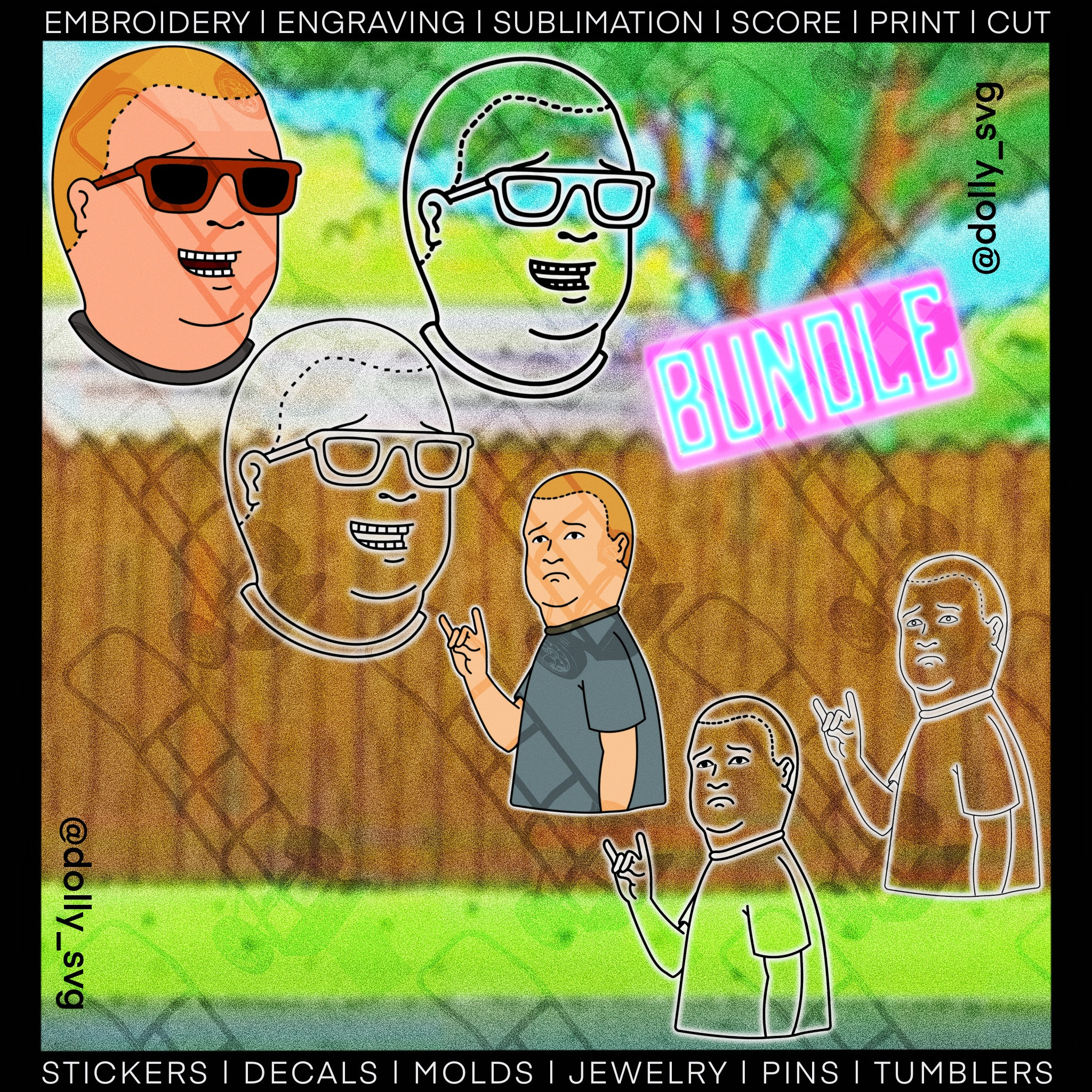 Bobby SVG PNG Laser, Cricut, Plasma Silicone Mold Engraving Embroidery ...