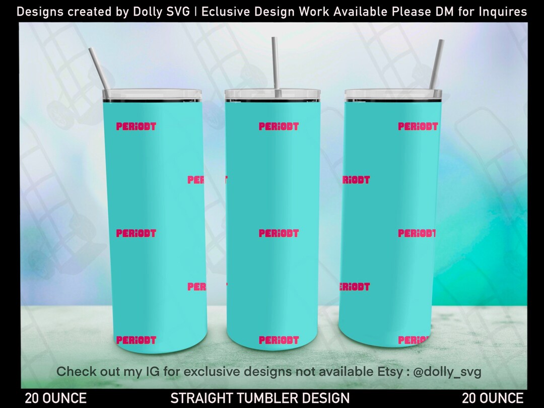 Suki Female Rapper Periodt Teal Pattern Seamless 20oz Straight Tumbler ...